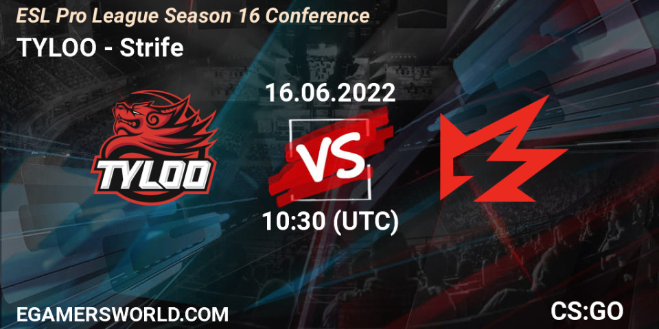 TYLOO vs Strife: Match Prediction. 16.06.2022 at 10:30, Counter-Strike (CS2), ESL Pro League ...