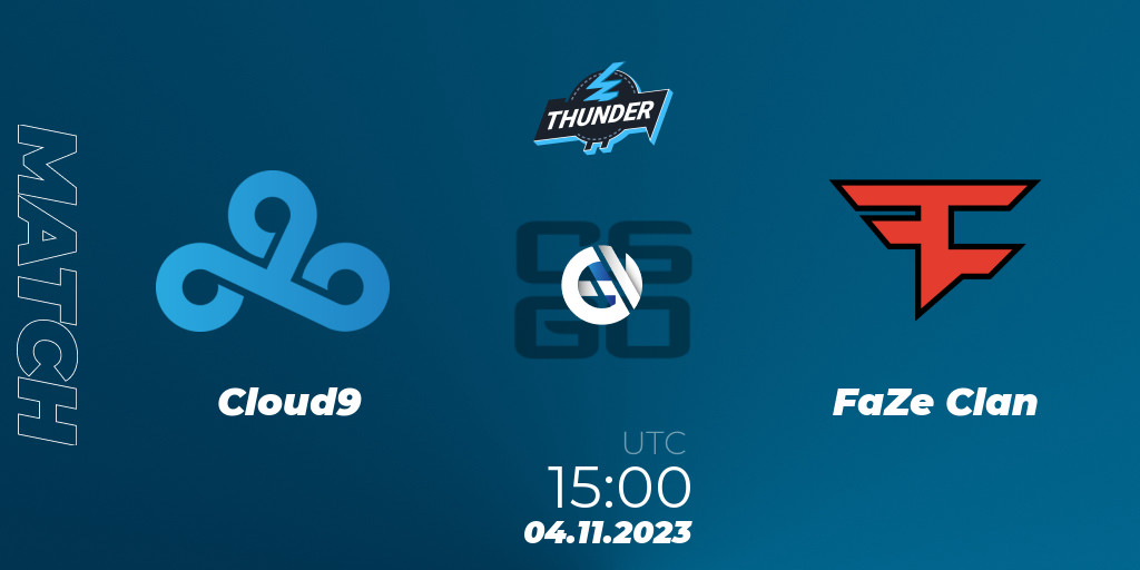Cloud9 vs FaZe Clan: Match Prediction. 04.11.2023 at 15:00, Counter-Strike (CS2), Thunderpick CS ...