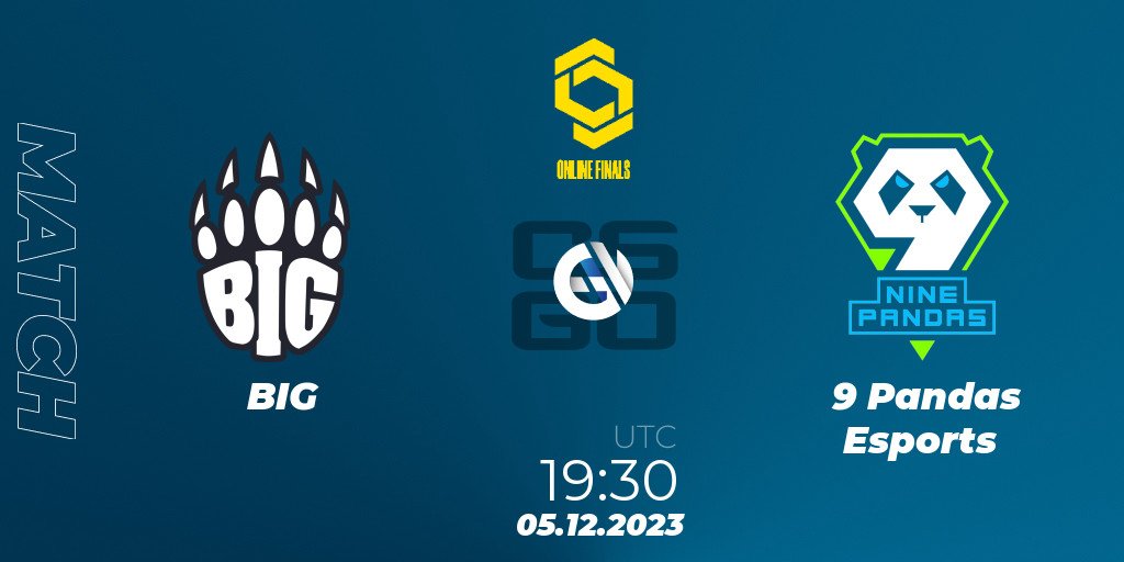 BIG vs 9 Pandas Esports: Match Prediction. 05.12.2023 at 19:30, Counter-Strike (CS2), CCT Online ...
